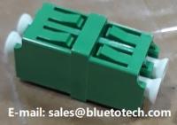 China Duplex Flangeless Fiber Optic Adapters Green FTTH Optical LC APC Adapter for sale
