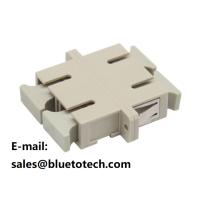 China CATV System PBT Multi Mode Sc Duplex Adapter With Flange Beige Color for sale