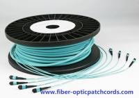 China MPO To MPO 48 Core OM3 Fiber Jumpers 9.0mm OD Multi Mode Patch Cord for sale