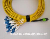 China LC Short Boot Single Mode Fiber Jumper Cables MPO MTP LC 24 Core Fiber Optic Cable for sale