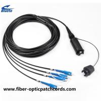 China IP68 Expanded Beam Connector To SC 4core Hybrid Cable Single Mode Harsh Environment Expanded Beam Filed Deployment for sale