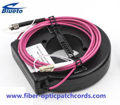China Violet OM4 LC-FC MM OTDR Launch Cable Optical Fiber Dummy Fiber Mini Box Type 1KM for sale