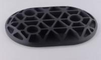 China Oval Porous Grid Black Ceramic Disc - High-Temperature Silicon Carbide Ceramic Filter & Heat Sink Component for sale