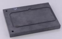 China Dark Gray Silicon Nitride Ceramic Base: High-Precision Rectangular Groove Bearing Platform for sale