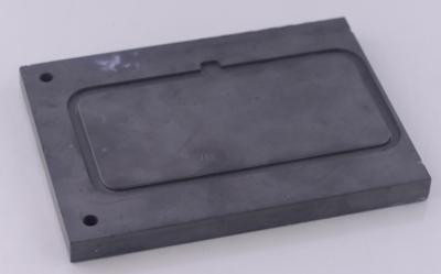 China Dark Gray Silicon Nitride Ceramic Base: High-Precision Rectangular Groove Bearing Platform for sale