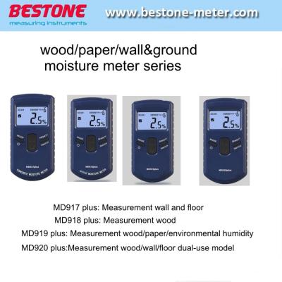 China Concrete Wall Moisture Wood, Paper, Floor, Environmental Humidity Meter Inductive Cement Moisture Testser (MD917PLUS, MD918 PLUS, MD919PLUS, MD920 PLUS) for sale