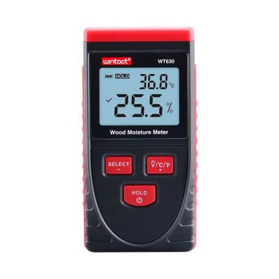 China WT630 Non-Damaging Inductive Wood Moisture Meter with 0.5~79.5% Range and Temperature Measurement for sale