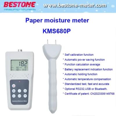 China 4 Digital LCD Display Paper Moisture Meter Kms680p Measuring 5%-95% for sale