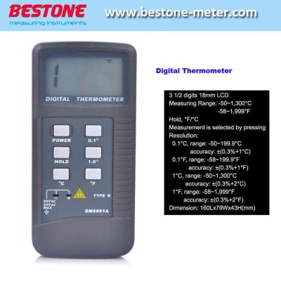China Dm6801A Digital K Type Thermocouple Thermometer Single Channel Temperature Meter Termometro for sale