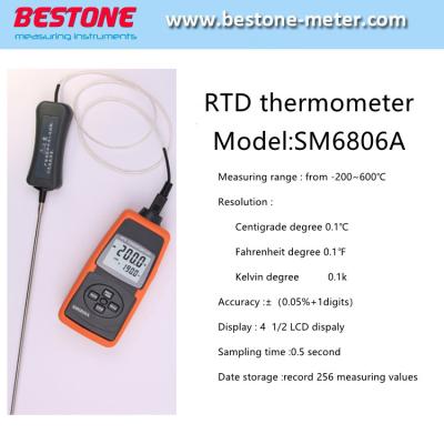 China LCD Display Digital Rtd Thermometer Sm6806A For Furnaces for sale