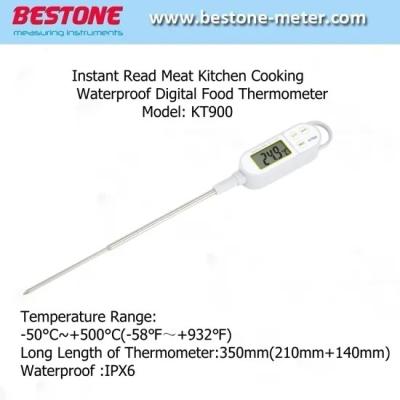 China Long Probe Digital Household Kitchen Cooking BBQ Meat Electronic Food Thermometer Waterproof for sale