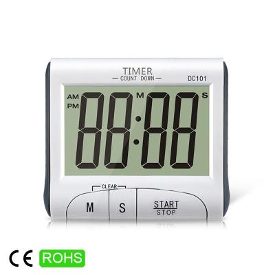 China DC100,DC101 Digital Kitchen Timer Countdown Timer with LED and Audible Alarm Retractable Bracket Magnetic Back for sale