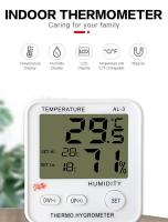 China Adjustable Temperature Alarm Indoor Digital Thermometer Hygrometer Al-3 for sale