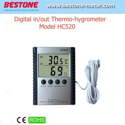 China Wall Hanging Digital Indoor Outdoor Thermo-Hygrometer Thermometer for sale