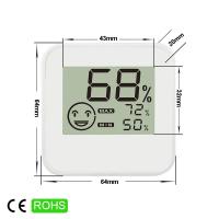 China Humidity Display Digital Indoor Thermometer Hygrometer with Comfort Level DC205 for sale