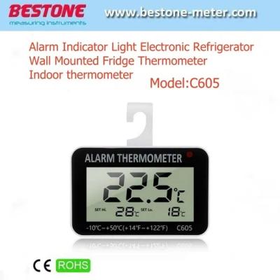 China Alarm Indicator Light Electronic Refrigerator Wall Mounted Fridge Thermometer, Indoor Thermometer for sale