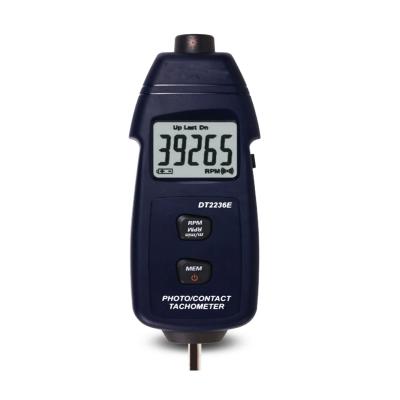 China DT2236E Digital Tachometer with 5-Digit Large-Screen LCD Display and ±(0.05%+1 Digit) Accuracy for Photo/Contact 2 in 1 RPM Testing for sale