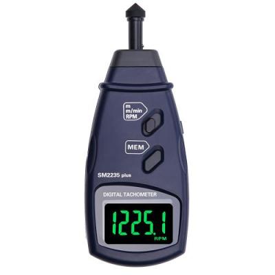 China SM2235PLUS Digital Contact Tachometer with 5-digit LCD Display 0.5-19999rpm Measuring Range and 96 Data Storage for sale