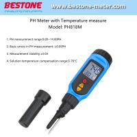 China Digital Penetration pH Meter Dough Meat Vegetable Fruit Sauces Semi-Solid pH Tester Acidimeter with Temperature Measurement pH818m for sale