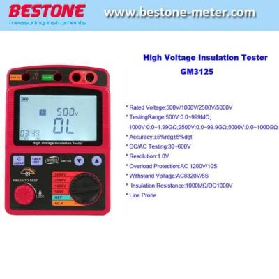 China 5000V High Voltage Insulation Resistance Tester Digital Ohm Meter for sale