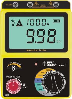 China Digital Voltage Insulation Tester AR907+ Rated Voltage 50V 100V 250V  500V 1000V for sale