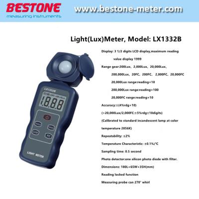 China Digital Luxmeter Digital Light Meter LX1332B For LED Lighting Intensity for sale