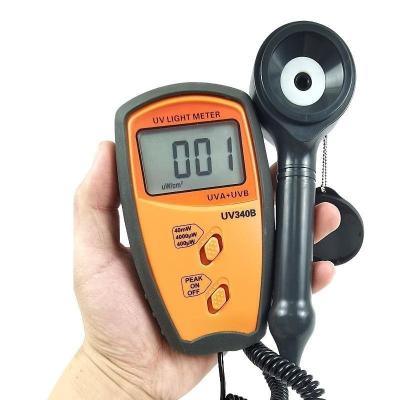 China UV340B UV Radiation Meter UV Light Meter and Radiometer with 290 Nm – 390 Nm Spectrum, 0-40 mW/cm2 Range, and Exclusive UV Sensor Structure for sale