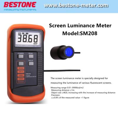 China SM208 Screen Brightness Meter 0.01-39990CD/M2 Range With Silicon Photocell Detector for sale