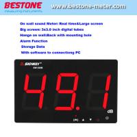 China Large Screen Digital Sound Level Meter 30~130dB with USB Data Transfer and Wall Hanging Noise Meter for sale