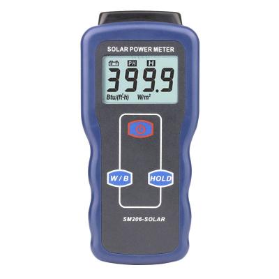 China SM206 Solar Power Meter with Selectable Units W/m² Btu ±10W/m² Temperature Coefficient ±0.38W/m²/°C for sale