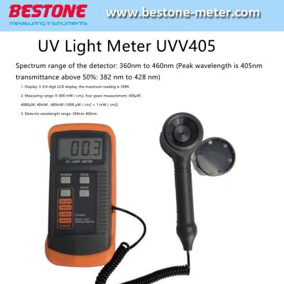 China LCD Display UV Light Meter UV Radiometer Uvv405 360nm To 460nm for sale