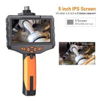 China 5.5mm Dual Lens 1080P HD Industrial Borescope with 5 Inch IPS Monitor for sale