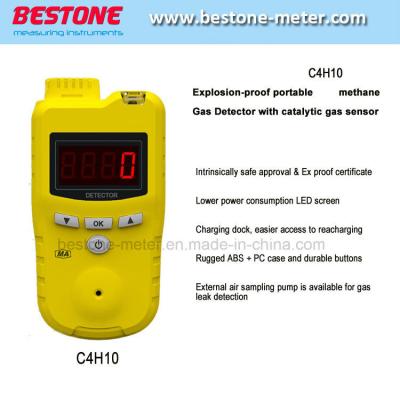 China Portable Explosion Proof C4h10 Butane Gas Detector Alarm for Oil Extraction for sale