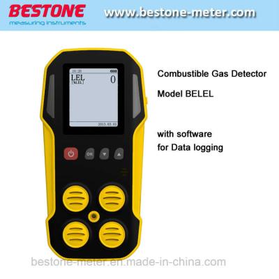 China Combustible Gas Detector Gas Meter, Gas Leak Detector Large LCD Alarm Data Logger Software Belel for sale