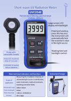 China UV254e UV Light Meter UVC Light Measure Tester, UVC254e UVC Radiation Meter with Adjustable Intensity Detector for sale