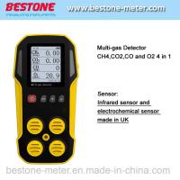 China Analyzer Portable CO2, Handheld Multi Gas Detector CH4, CO2, Co, O2 4 in 1 Gas Detectors for sale