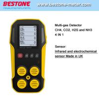 China Gas Analyzer, Gas Leak Detector, Portable Multi-Gas Detector CH4, CO2, H2s, Nh3 4 in 1 Gas Detectors for sale