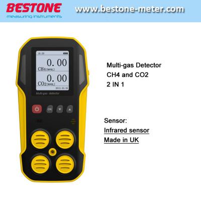 China Portable Multi 2 Gas Detector CH4 CO2 2 in 1 Gas Detector for sale