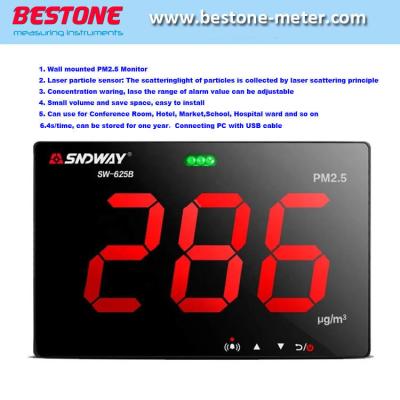 China Wall-Mounted Air Quality Monitor Pm2.5 Meter Sw-625b for sale