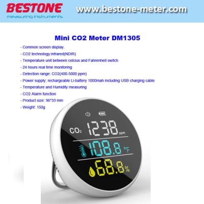 China Mini CO2 Meter Air Quality Meter CO2 Detector CO2 Gas Analyzers Carbon Dioxide Detector Dm1305 for sale