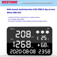 China Wall Mounted CO2 Gas Analyzers Pm2.5 Detector Large Screen Display, Simultaneously Detect Carbon Dioxide, Pm2.5/1.0/10, Temperature and Humidity Meter Dm1307 for sale