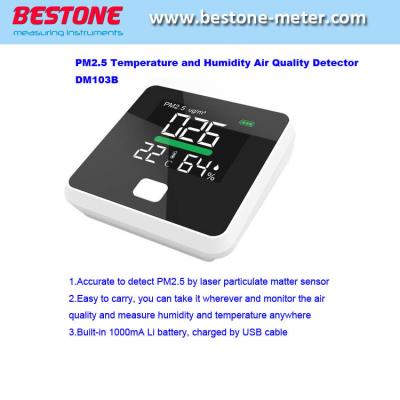 China Dm103b Air Quality Detector Pm2.5 Portability Indoor Air Quality Monitor with Temperature and Humidity Measure for sale