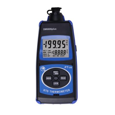 China SM6806plus RTD Thermometer Digital Thermometer with High Accuracy 0.05% Wide Range -200ºC to 600ºC and Data Recording 256 Sets for sale