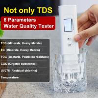 China 86310 Portable Water Quality Tester with 6 Water Quality Indicators Smart Scoring System and IP67 Waterproof Digital Water Quality Meter for sale