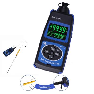 China SM6807PLUS High Precision 0.01°C RTD Thermometer with Wide Temperature Range -100°C to 300°C and Data Recording 84 Groups for sale