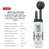 China JE360 Portable WBGT Meter with 50 mm Large Black Globe Configurable Alarm Threshold and Data Hold Function for sale