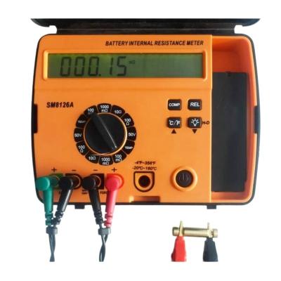 China SM8126A Battery Internal Resistance Tester with 1 kHz Sine Wave Infrared Temperature Probe and Large Backlit LCD Display for sale
