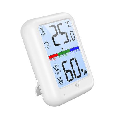 China D4 Digital Thermo-hygrometer with Backlight LCD Display Memory of MAX/MIN Values and Temperature Unit Changeable for sale