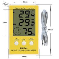 China Digital Indoor & outdoor temperatur and humidity Thermo Hygrometer with Memory of MAX/MIN Values Comfort Level Display and Temperature Unit Changeable for sale