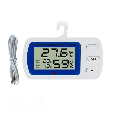 China C606 Digital Thermometer with Temperature Humidity Display Highest Lowest Alarm ℃/ ℉ Changeable Fridge Thermometer for sale